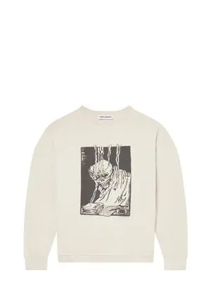Our Legacy Slack Printed Cotton-blend Jersey Sweatshirt - Neutrals