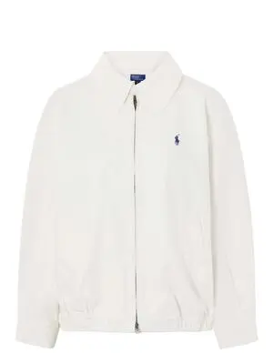 Polo Ralph Lauren Logo-embroidered Cotton Bomber Jacket - Neutrals