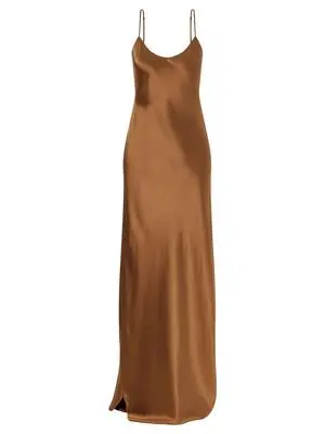 NILI LOTAN Cami Silk-satin Gown - Metallic