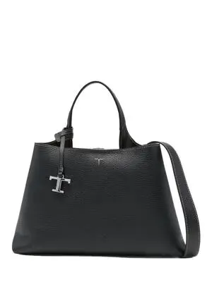 TOD'S Small Leather Tote - Clear Blue