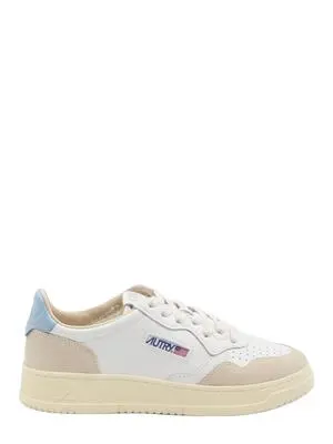 AUTRY Medialist Low Leather Sneakers - Clear Blue