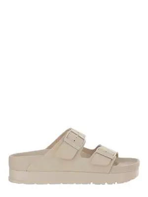 BIRKENSTOCK Arizona Pap Flex Leather Sandals Beige