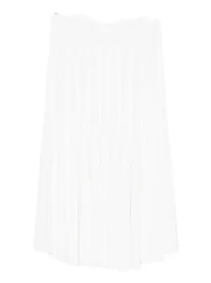Norma Kamali Flared Midi Skirt - White