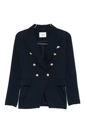 CIRCOLO 1901 Cotton Double Breasted Jacket - Blue
