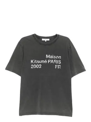 Maison Kitsuné Logo Cotton T-shirt - Black
