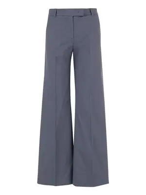 QL2 DONNA Stretch Cotton Wide Leg Trousers - Grey