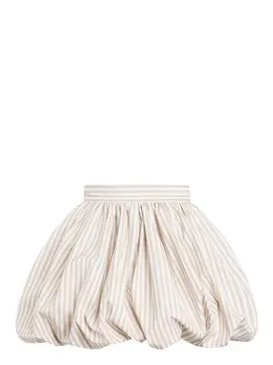 PATOU Cotton Bloomer Striped Skirt Red