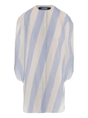 Jacquemus Striped Cotton Shirt - Red