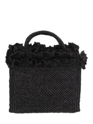IBELIV Raffia Tote Bag - Black