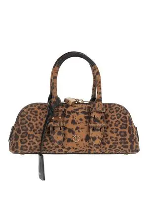 Pinko Escape Horizontal Suede Bowling Bag - Red