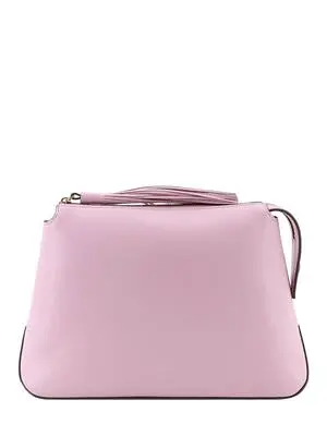 Pinko Leather Beauty Case With Logo - Pink