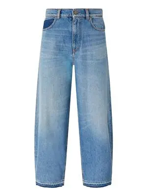 Pinko Balloon Fit Jeans With Love Birds Logo - Denim
