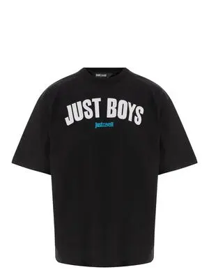 Just Cavalli Printed Cotton T-shirt - Black