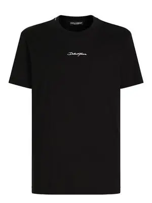 Dolce & Gabbana T-shirt M/corta Giro Black