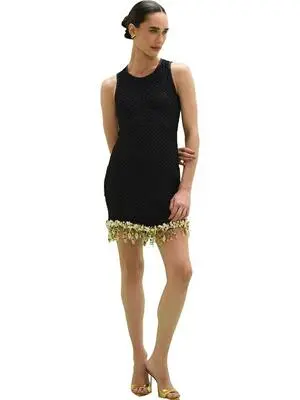 PatBO Frida Mesh Mini Dress - Black