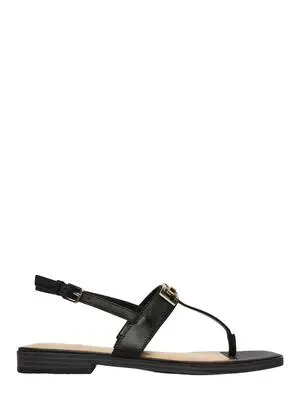 Guess T-strap Flat Sandals - Black
