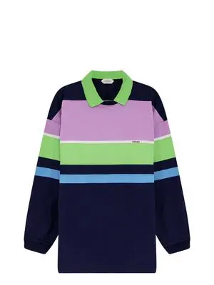 Versace Striped Cotton Sweatshirt - Blue