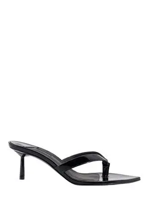 LE SILLA Gisele Patent Leather Thong Sandals - Black