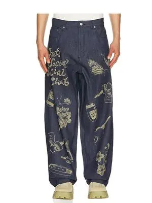 ANTI SOCIAL SOCIAL CLUB Laser-etched Jeans - Denim