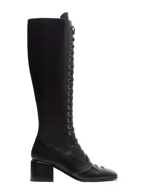 LILI CURIA Isadora Lace-up Boots - Black