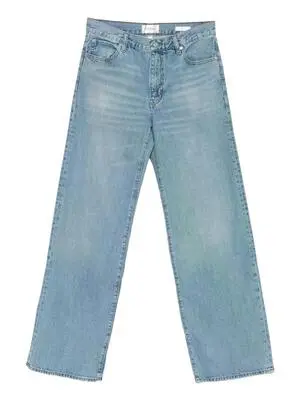 FRAME Off Duty Stroll Denim Straight Jeans - Blue