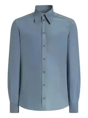 Dolce & Gabbana Crêpe-de-chine Shirt - Blue