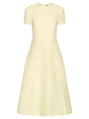 ROTATE BY BIRGER CHRISTENSEN Flared Midi Dress - Yellow
