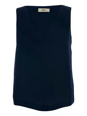 Herno V-neck Sleeveless Top - Blue