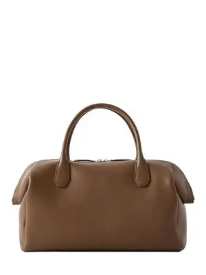 THE ROW Faye Textured-leather Tote - Brown