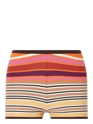 Faithfull The Brand Playa Striped Jersey Mini Shorts - Multi