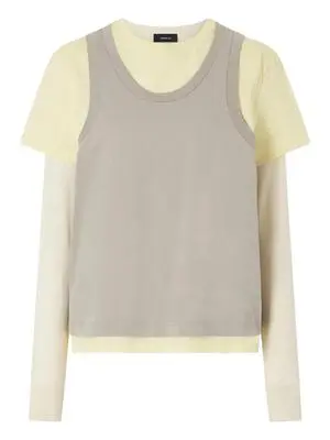 Wardrobe.NYC Layered Cotton-jersey T-shirt - Multi