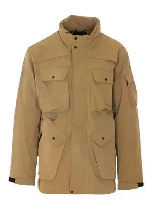 JG1 Jacket With Zip And Button Closure - Brown