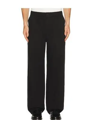 FRAME Relaxed Cotton Trousers - Black