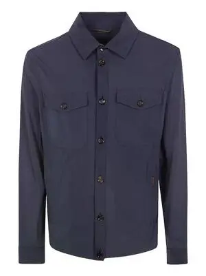 MOORER Buttoned Pocket Jacket - Blue