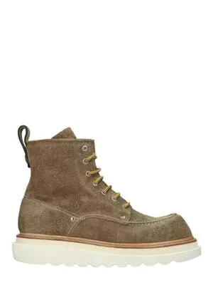 Premiata Lace-up Leather Boots - Green