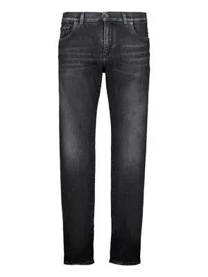 Dolce & Gabbana Straight-fit Stretch Cotton Denim Jeans - Black