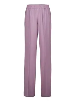 Dolce & Gabbana Wool Straight-leg Trousers - Purple