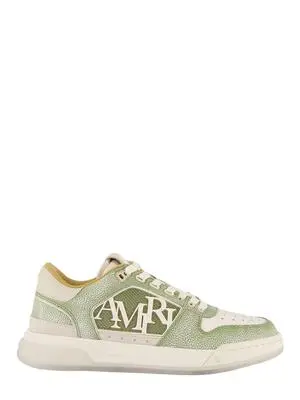 Amiri Tea Leather Low-Top Sneakers Green