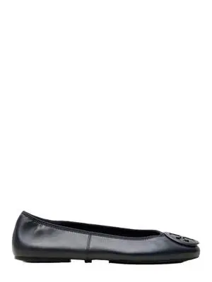 Tory Burch Reva Logo-Plaque Ballet Flats Blue