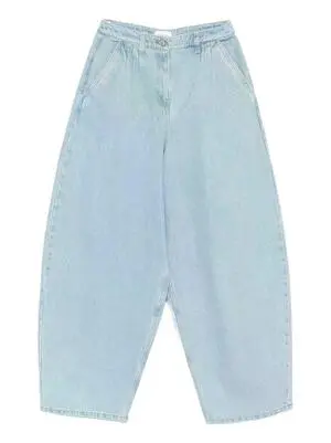Magda Butrym Pleated Wide-leg Jeans - Blue