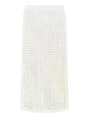 Max Mara Open Knit Skirt - White
