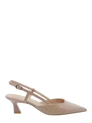 STUART WEITZMAN Vinnie 50 Buckle Leather Pumps Neutrals