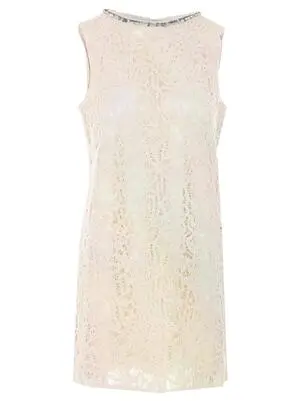 Liu Jo Embroidered Mini Dress - Neutrals