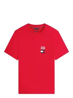 Tommy Hilfiger Logo-detail T-shirt Red