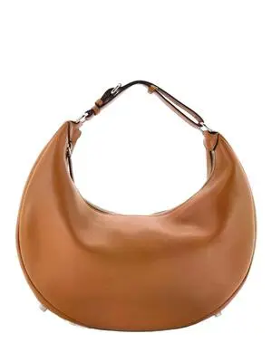 Fendi Graphy Leather Hobo Bag Medium - Brown