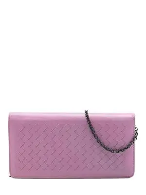 Bottega Veneta Nappa Intrecciato Continental Wallet On Chain - Purple