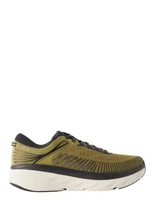 HOKA® Bondi 7 Rubber-trimmed Running Sneakers - Green