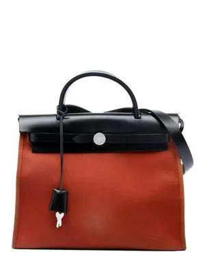 Hermès 2016 Toile Herbag Zip 31 Satchel - Orange