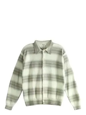 Auralee Striped Collared Knit - Neutrals