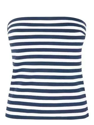Liviana Conti Striped Bandeau Top - Blue